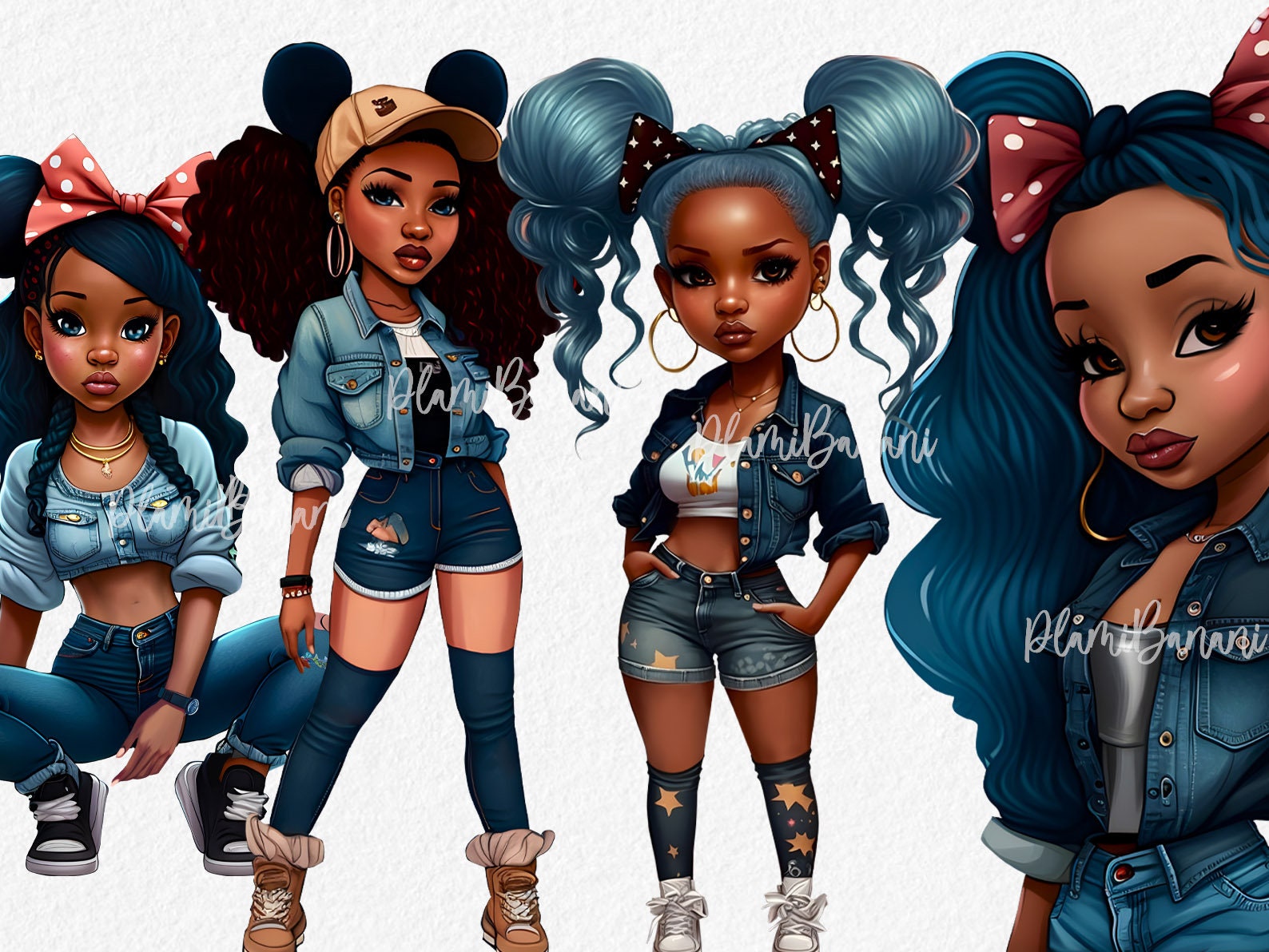 Black Girl Doll PNG, Chibi Dolls PNG Clipart, Children Clipart, Cute ...
