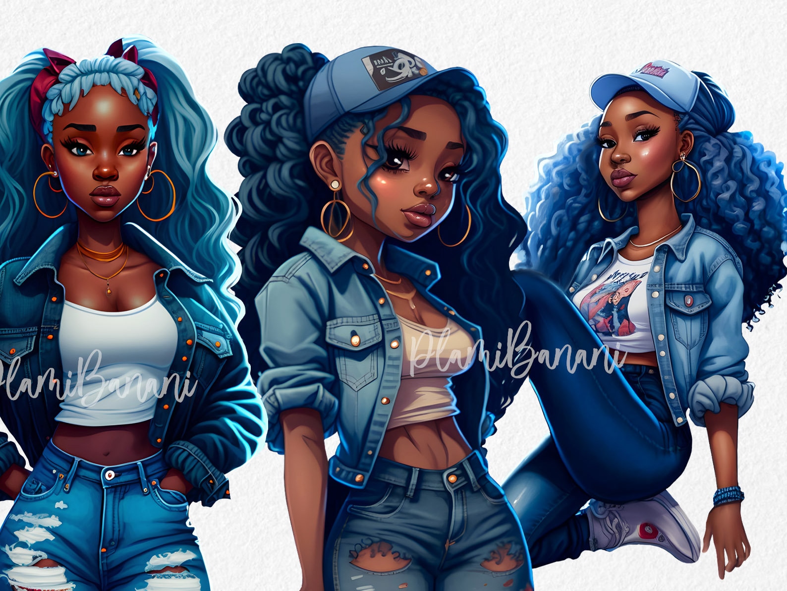 Black Girl Doll PNG Chibi Dolls PNG Clipart Children - Etsy