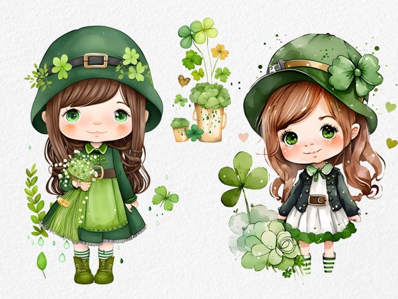 Girl Leprechaun Clipart