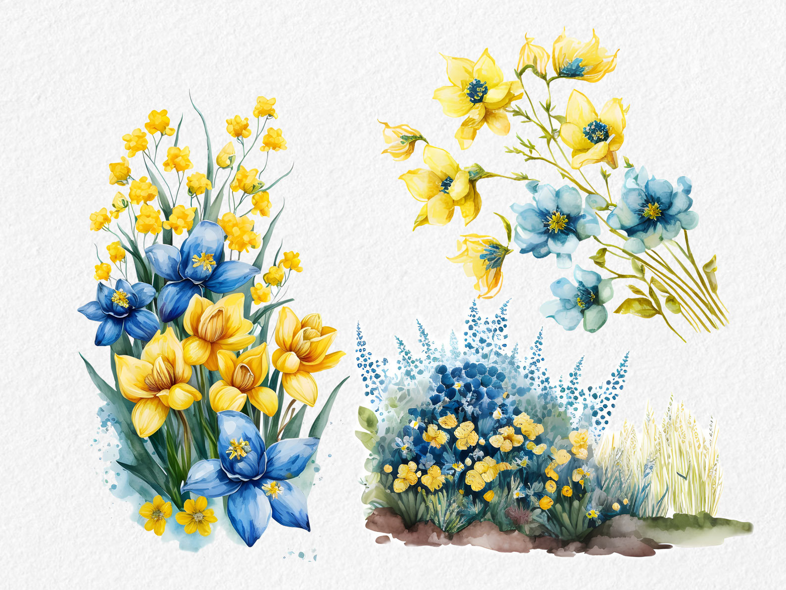 Spring Cottage Clipart, Village Farmhouse With Spring Flowers ...