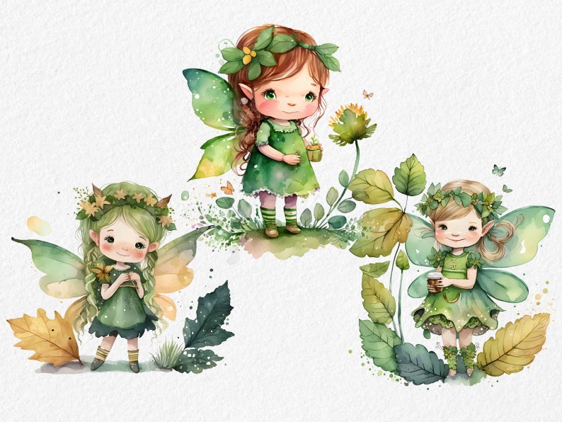 St Patrick Day Clipart Fairy Bundle, Digital Images, Instant Download ...