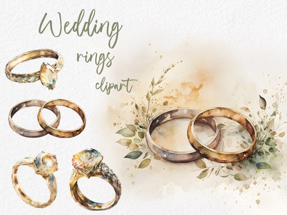 Gold Wedding Rings Clip Art