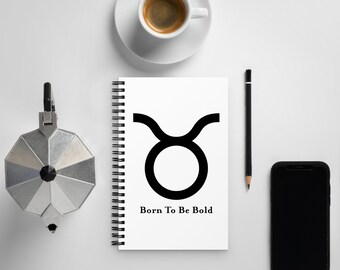 Aesthetic Astrology Zodiac Spiral Notebook, Aura Taurus Notebook ...