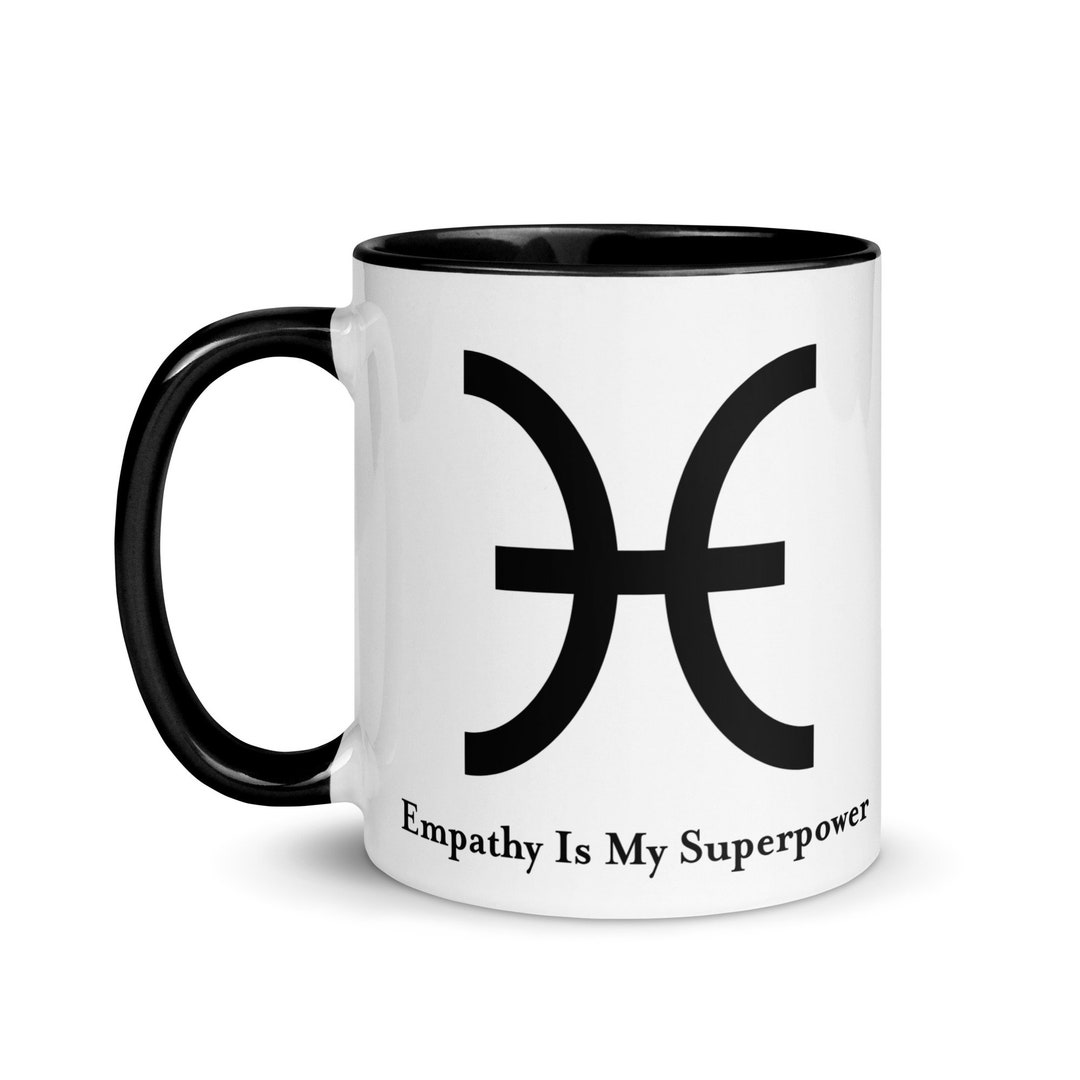 Pisces Zodiac Mug With Text, Black and White Zodiac Ceramic Mug, Coffee ...