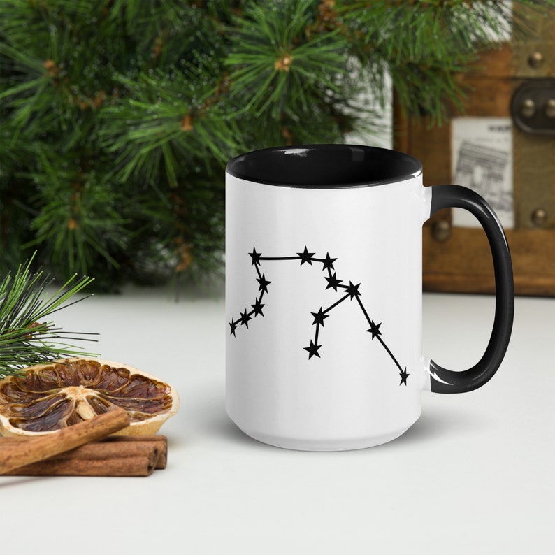 Aquarius Star Constellation Mug, Black and White Mug, Aquarius Star ...