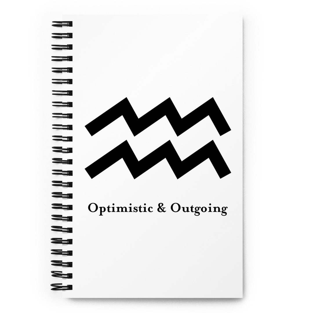 Aquarius Zodiac Spiral Notebook, Horoscope Sign Aquarius Astrology ...