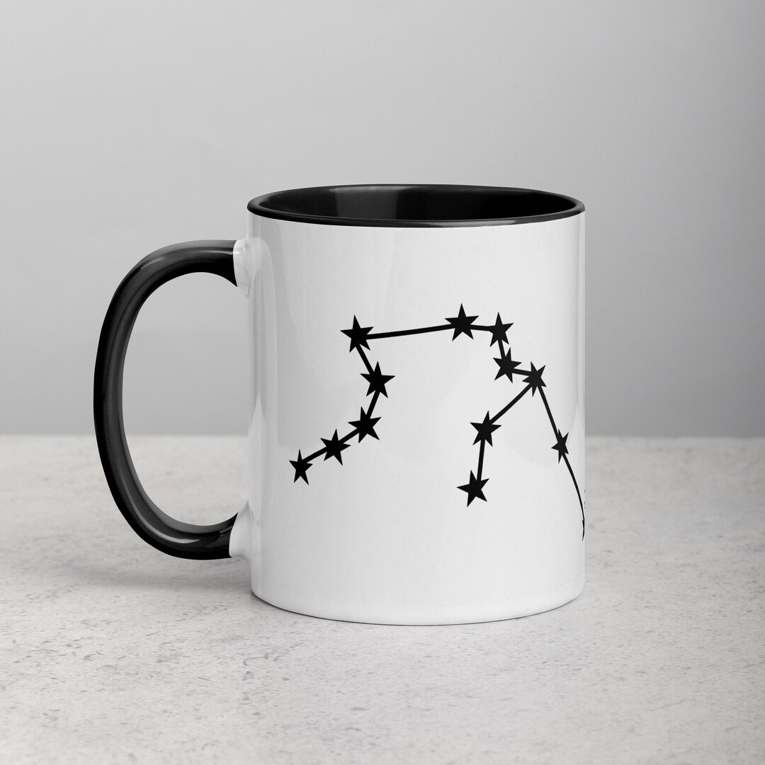 Aquarius Star Constellation Mug, Black and White Mug, Aquarius Star ...