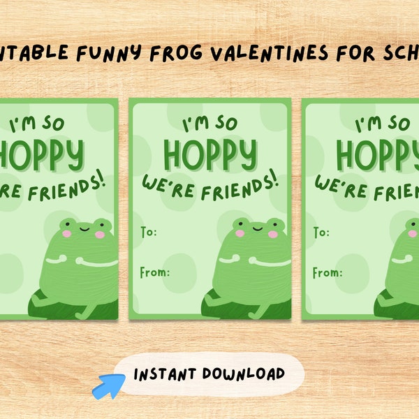 Frog Valentine Card - Etsy