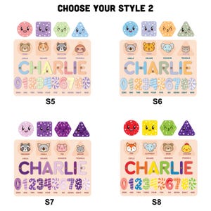 Personalized Baby Name Puzzle, Wooden Name Puzzle With Shapes and ...