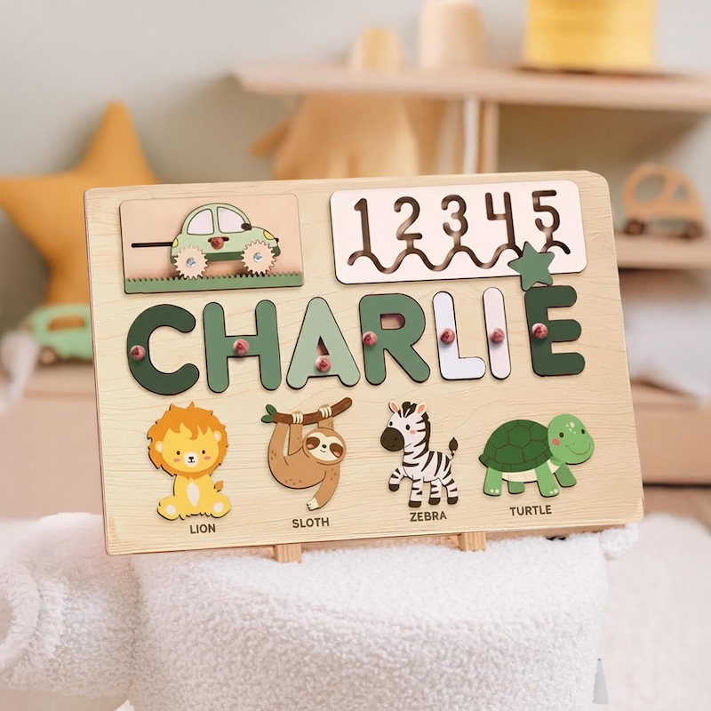 Busy Board Name Boys - Etsy