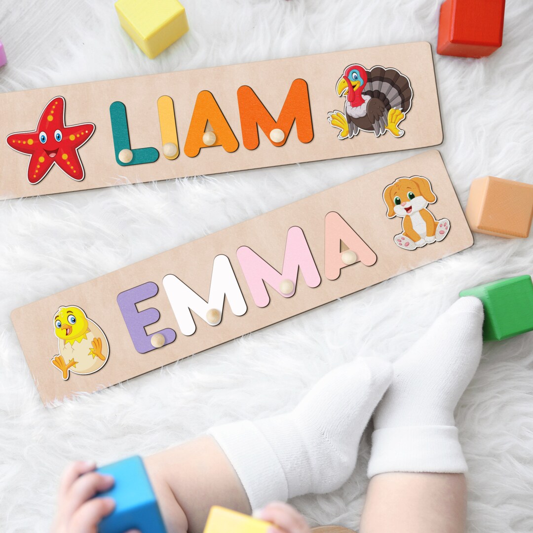 Personalized Name Ocean Puzzle With Pegs, Puzzles Name Fishing, Under ...