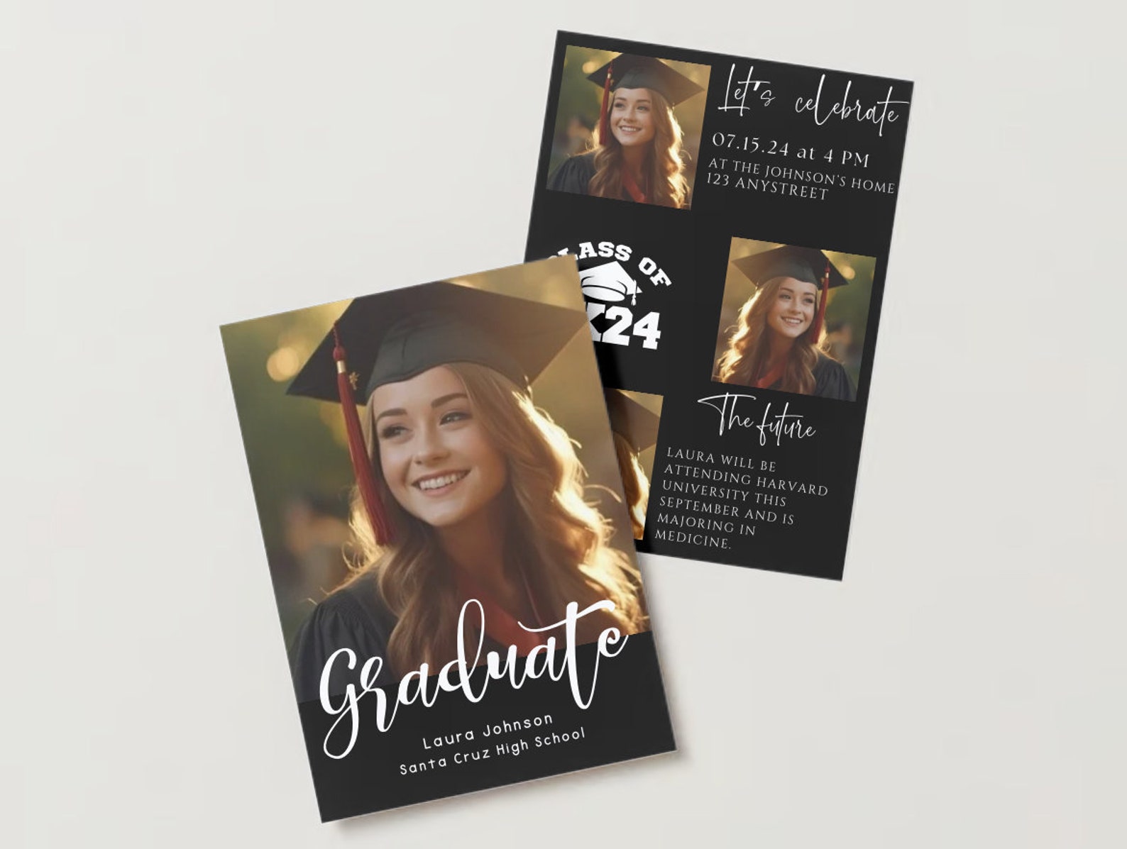 Graduation Invitation Template 2024, Graduation Invitation Canva, 2024 ...