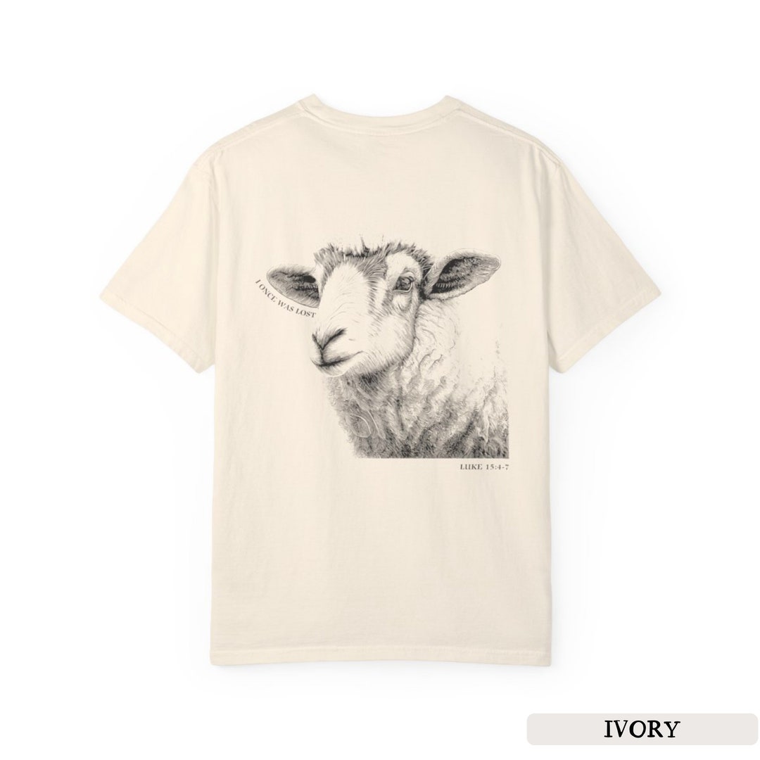 I Once Was Lost, Sheep Parable, Christian T-shirt, Cotton Shirt, Jesus ...