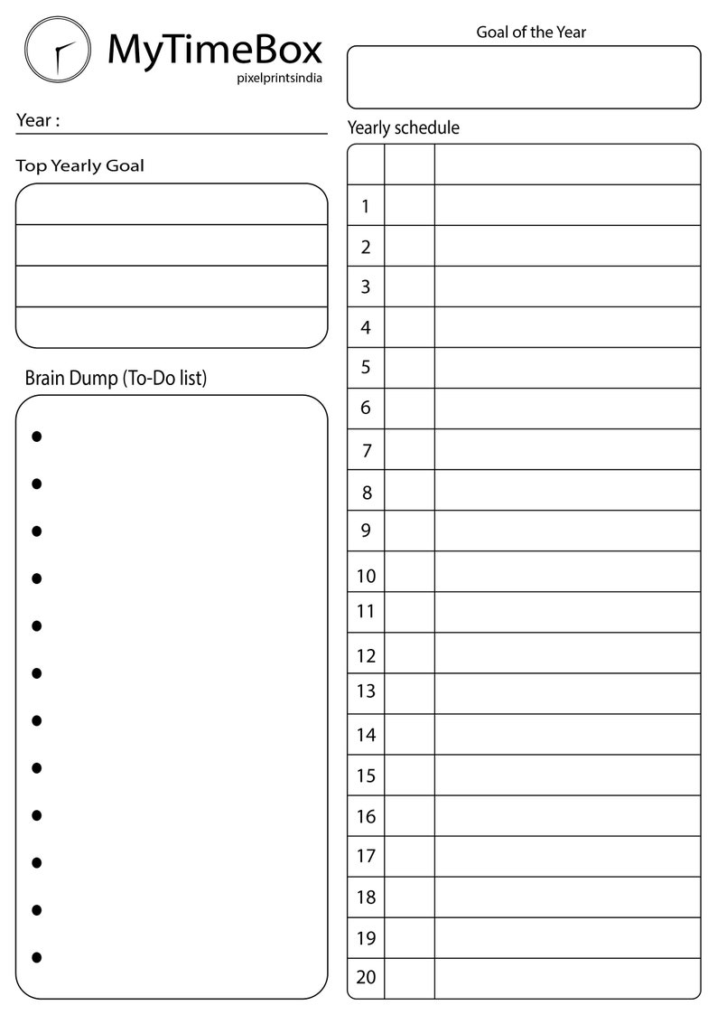 Time Management Timebox Daily Planner Timeboxing Printable PDF Digital ...