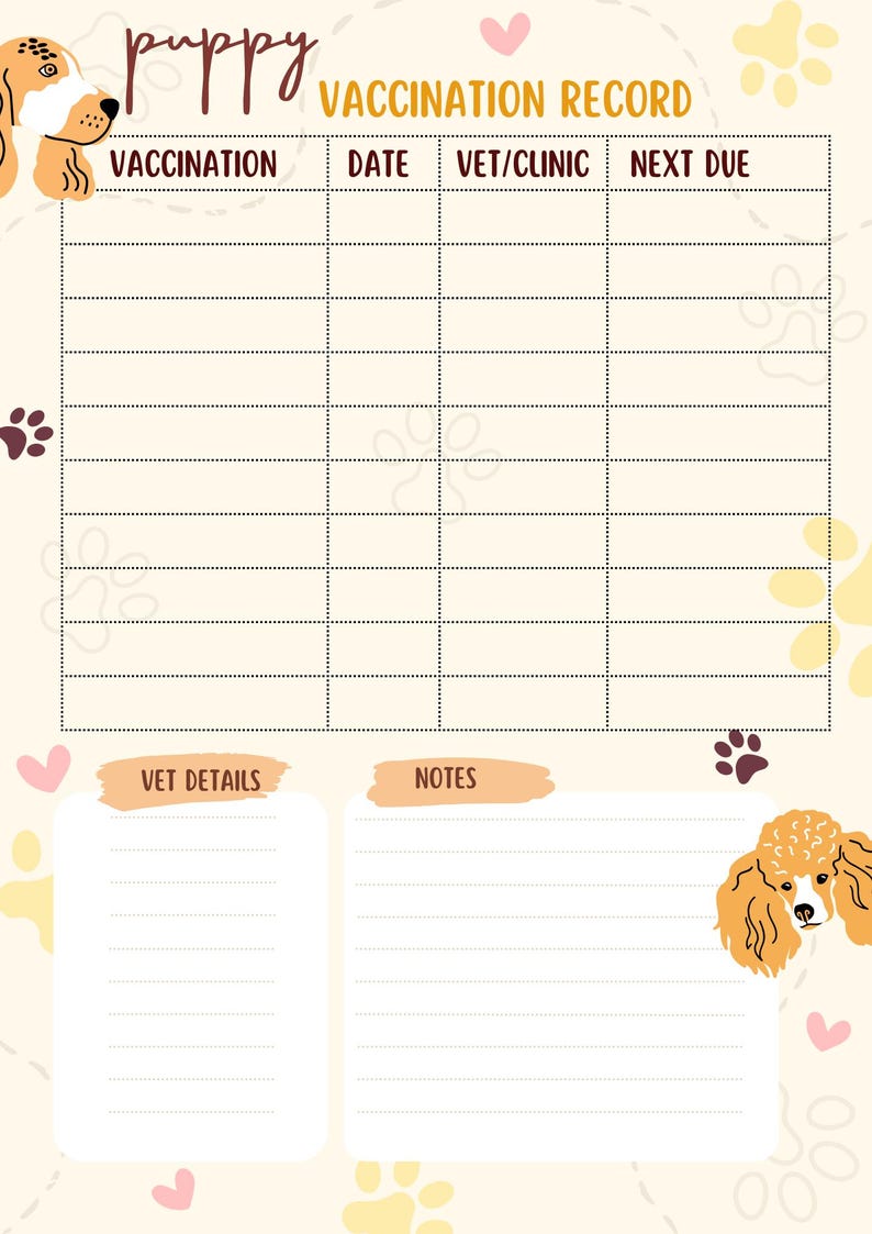 My Pet Planner: Daily Digital Inserts for Pet Care & Health ,instant ...