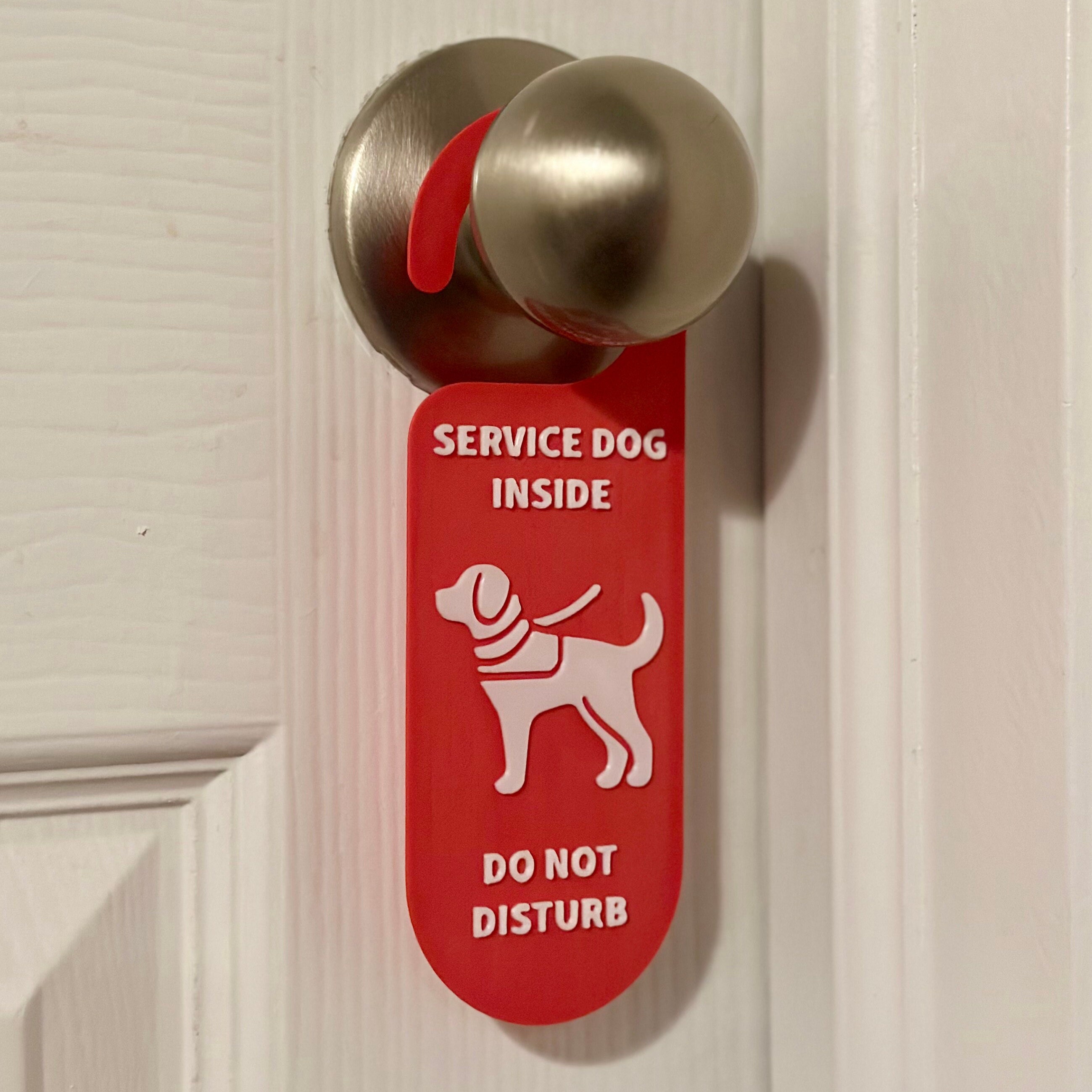 Service Dog Inside Do Not Disturb Door Hanger Sign - Hotels, Travel ...