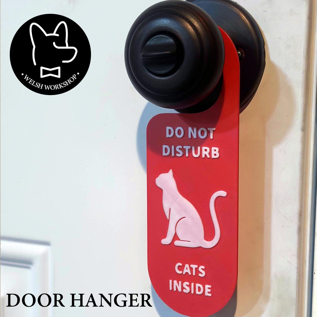 Do Not Disturb: Cats Inside Door Hanger Sign – Perfect for Cat Lovers ...
