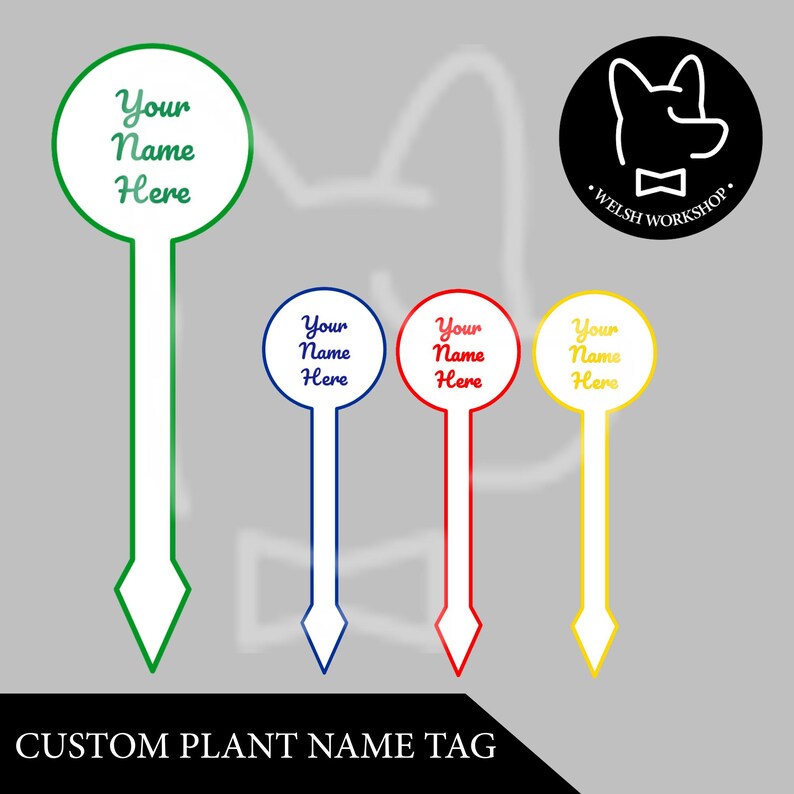 Customizable Plant Name Tag – 3D Printed Garden Label in Multiple ...