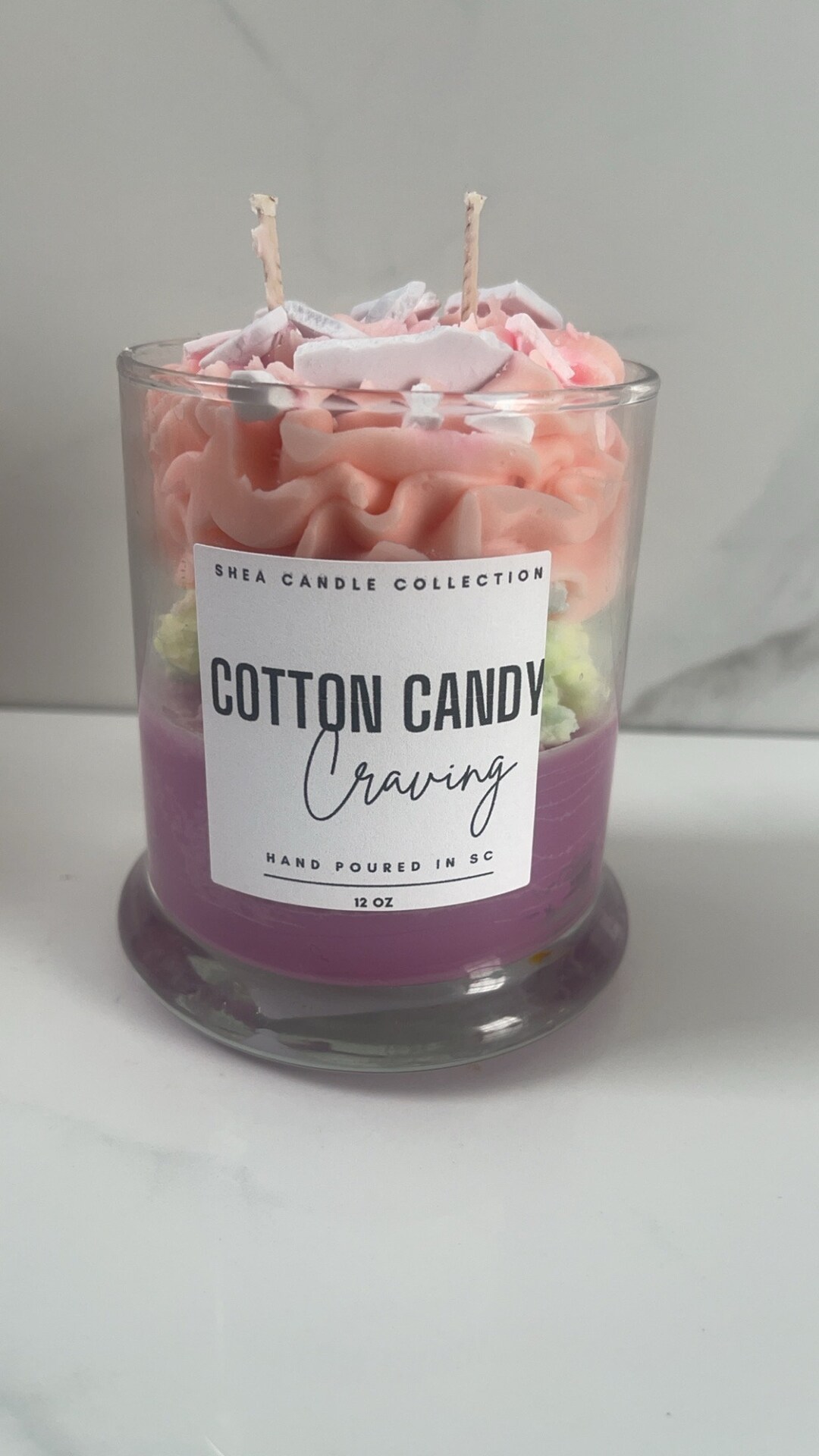 Cotton Candy Craving 3 Wick 12 Oz Candlesoy Wax Candle - Etsy