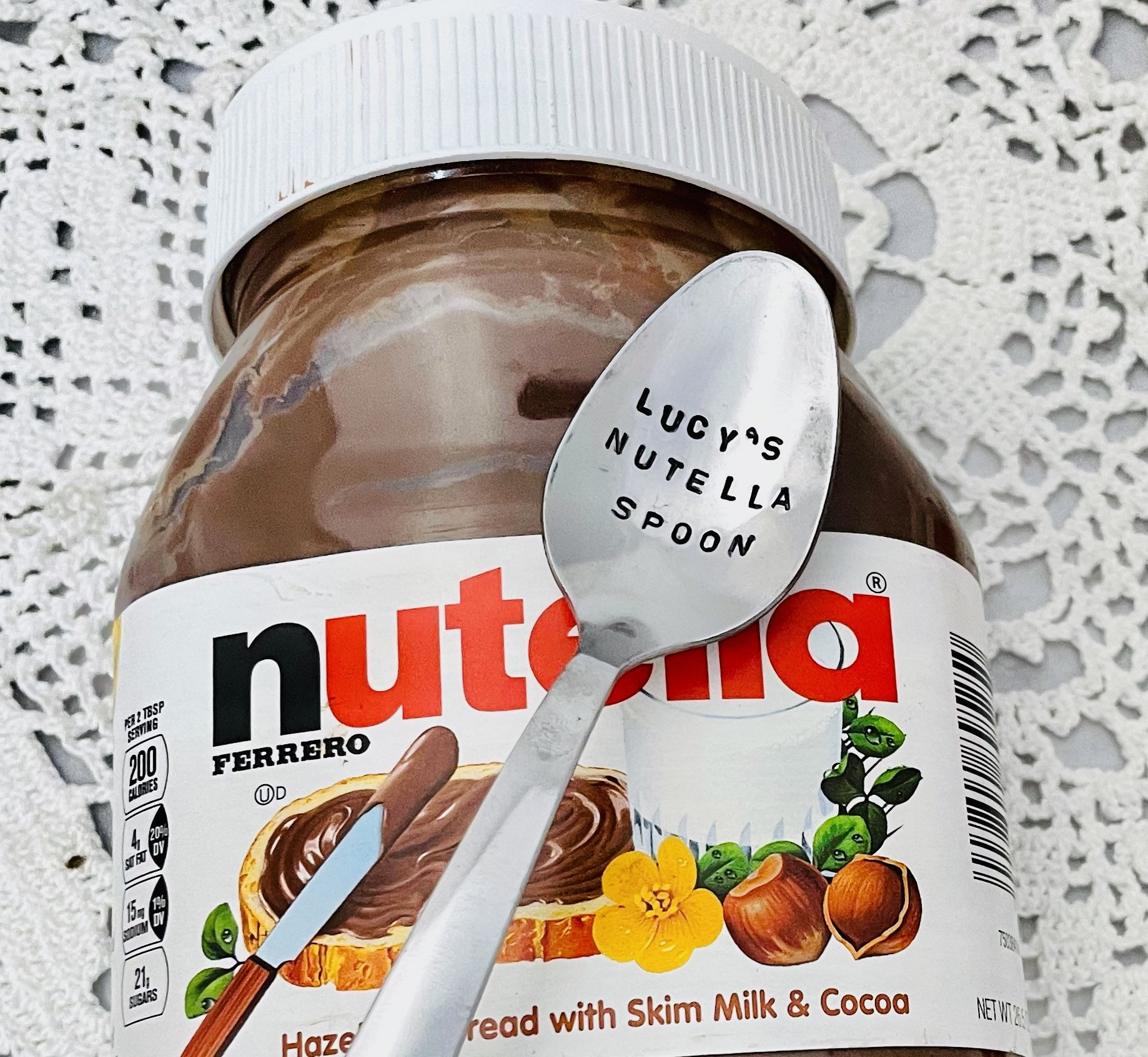 Personalized Nutella Spoon, Hand Stamped Custom Spoon, Nutella Lover ...
