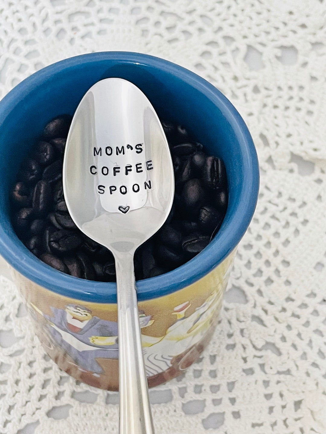 Moms Coffee Spoon, Hand Stamped Custom Spoon, Gift for Mom, Mothers Day ...