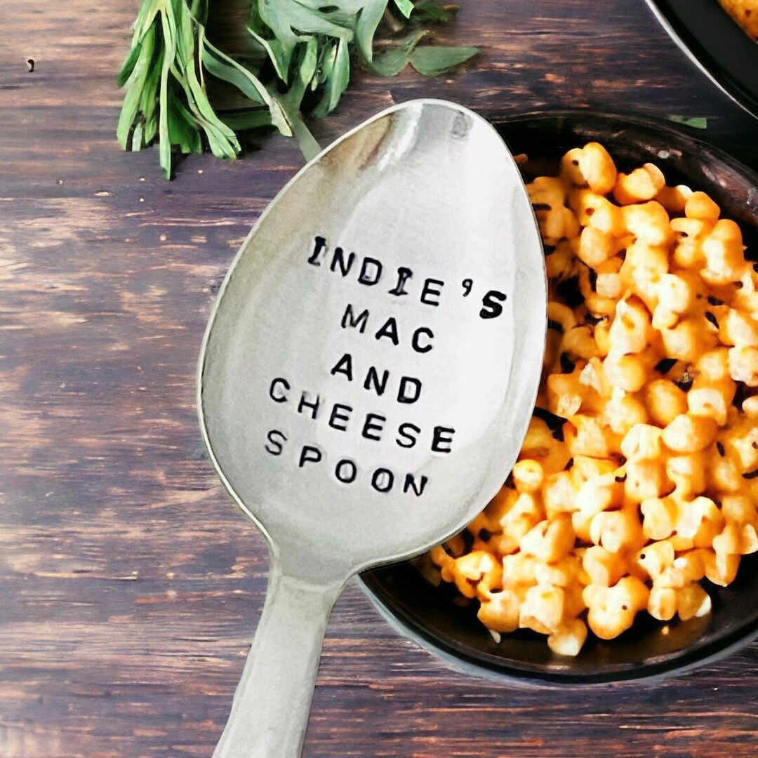 Personalized Mac and Cheese Spoon, Hand Stamped Custom Spoon, Mac and ...