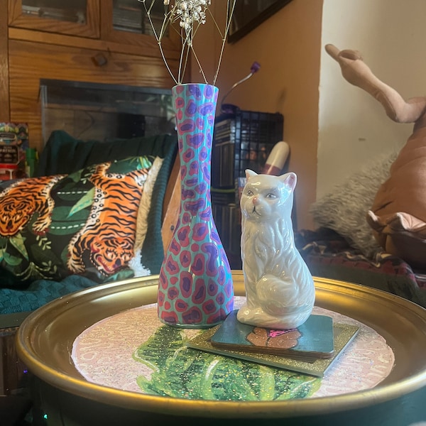 Leopard Print Vase - Etsy