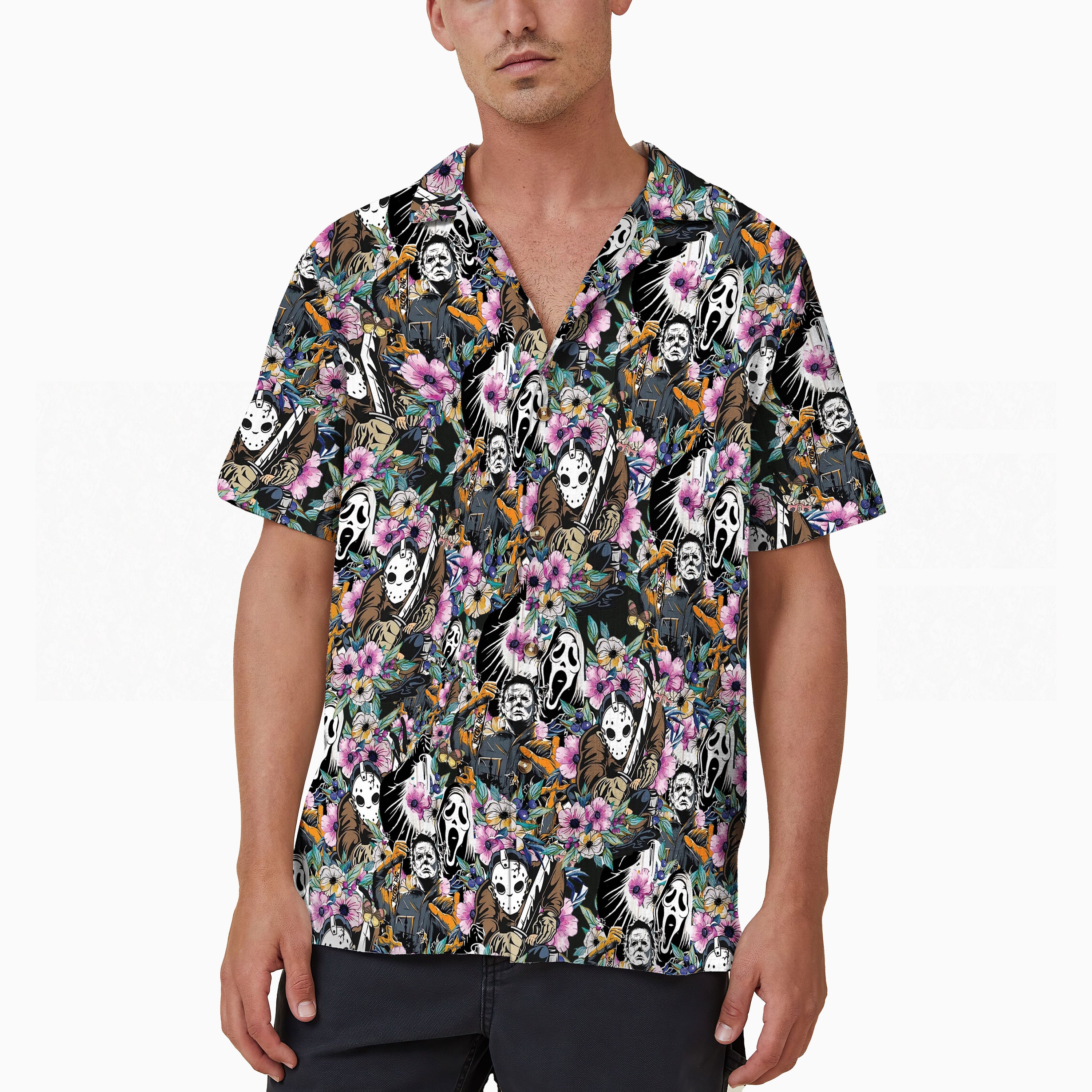 Horror Movie Halloween Spooky Season Hawaiian Shirt, Serial Killer ...