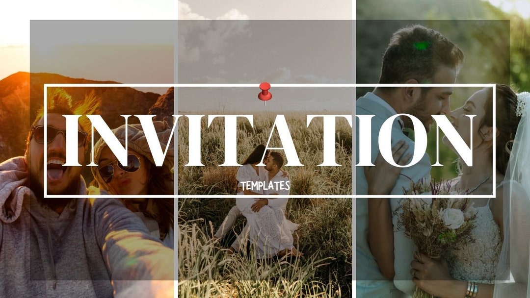 15 Digital Wedding Invitation Templates Editable Canva - Etsy