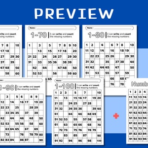 Missing Numbers : Kindergarten Counting 1-100 | Math Game (no Prep) - Etsy