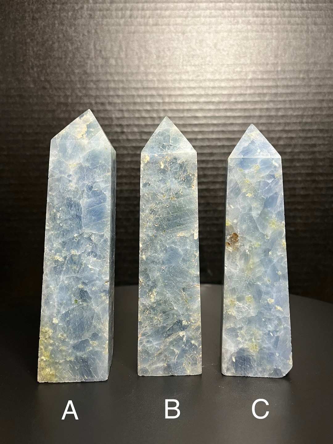 Blue Quartz Tower, Blue Quartz Obelisk, Natural Quartz, Natural Crystal ...