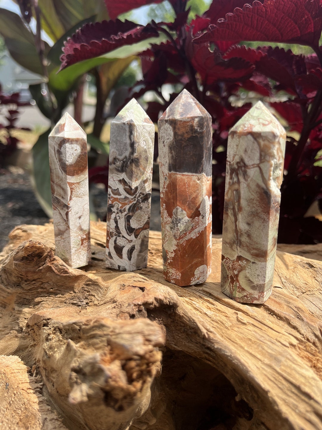 Red Flower Jasper Tower, Flower Jasper, Blossom Jasper Tower, New ...