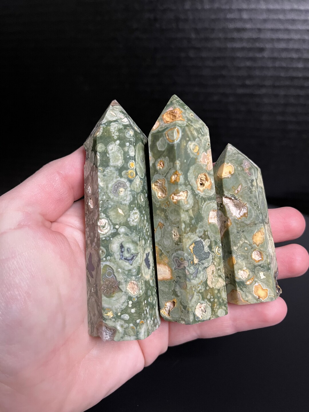 Discover the Beauty of Rainforest Rhyolite: Nature's Colorful Stone - Etsy