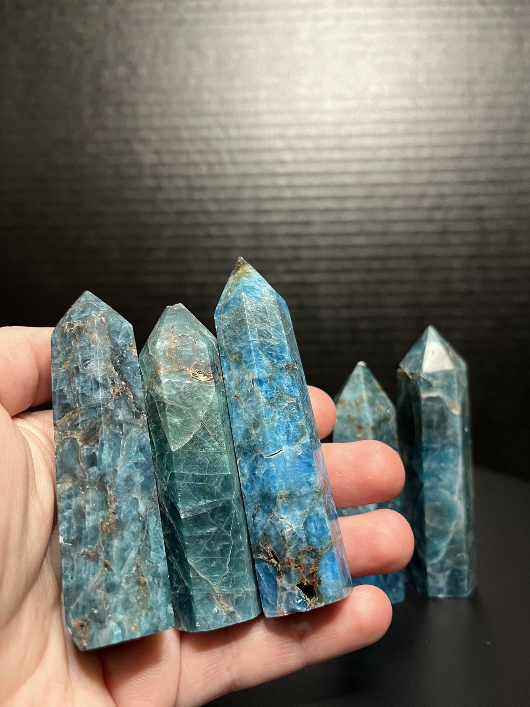 Blue Apatite Tower, Natural Apatite Tower, Blue Apatite Obelisk ...