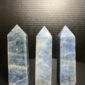Blue Quartz Tower, Blue Quartz Obelisk, Natural Quartz, Natural Crystal ...