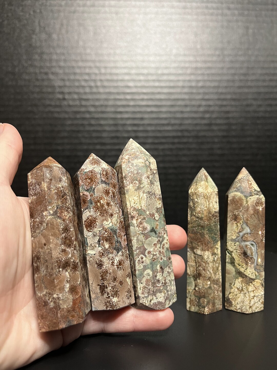 Sakura Jasper Towers, Japanese Flower Jasper, Flower Agate, Japanese ...