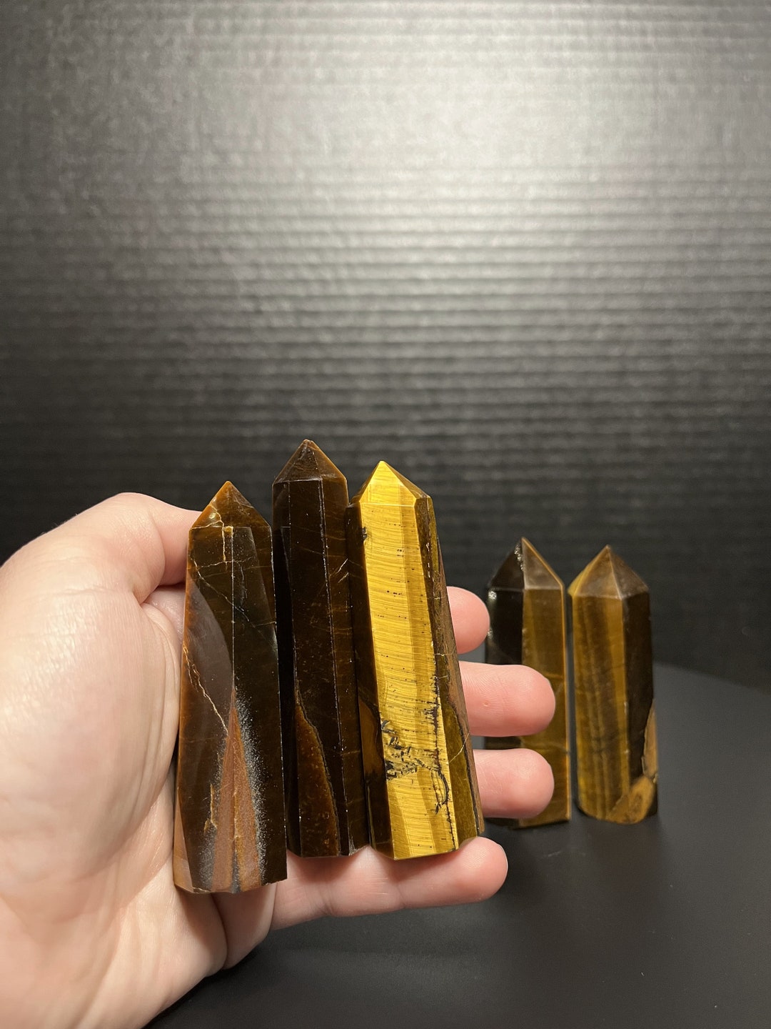 Tiger Eye Tower Small, Tiger Eye Obelisk, Gold Tiger Eye, Solar Plexus ...