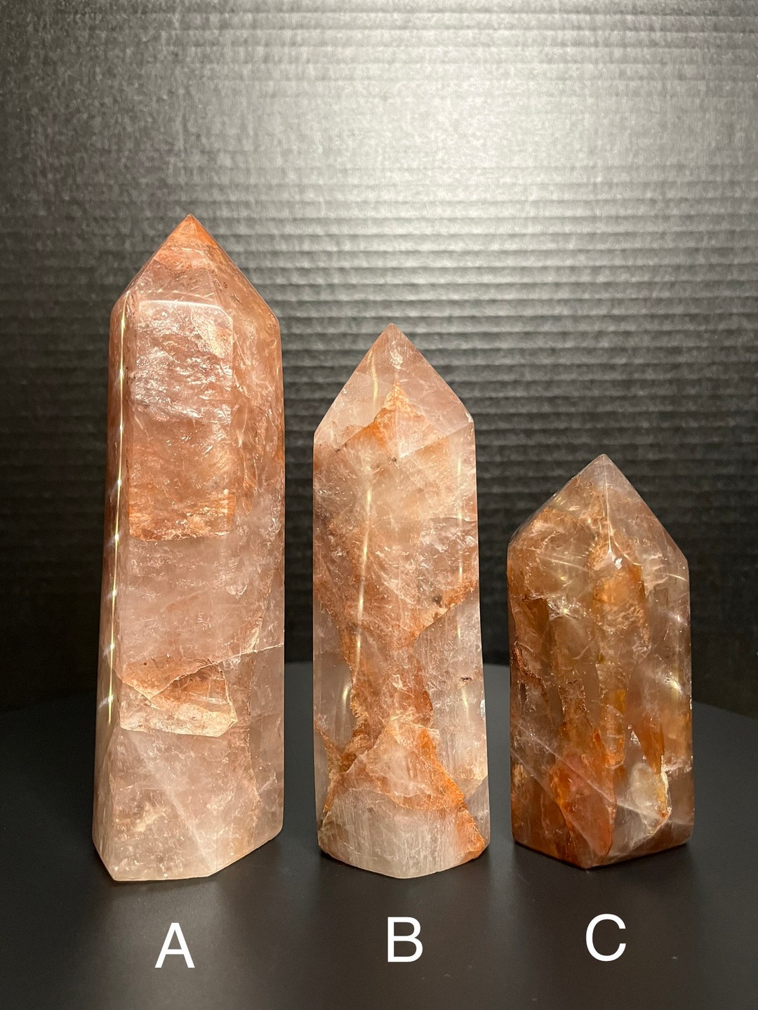 Hematoid Quartz Tower, Fire Quartz, Quartz, Grounding, Protection ...