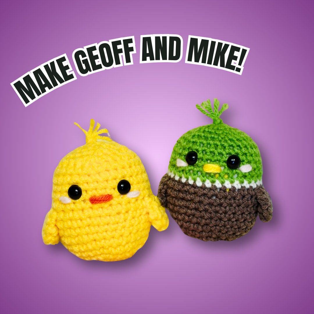 Crochet Kit for Beginners - Geoff & Mike the Ducks - Everything is ...