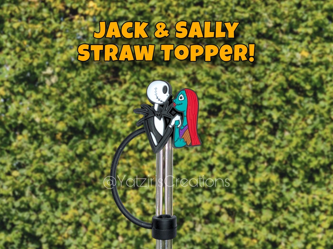 Jack & Sally Straw Topper Jack Skellington Spooky Season Straw Cover ...