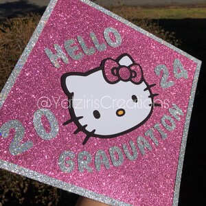 Hello Kitty Graduation Cap Topper Senior Grad Gift Personalized Cap ...
