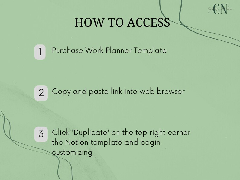 Notion Template for Work - Etsy