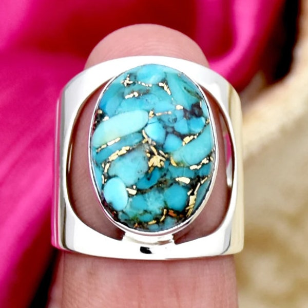 Turquoise Silver Ring - Etsy