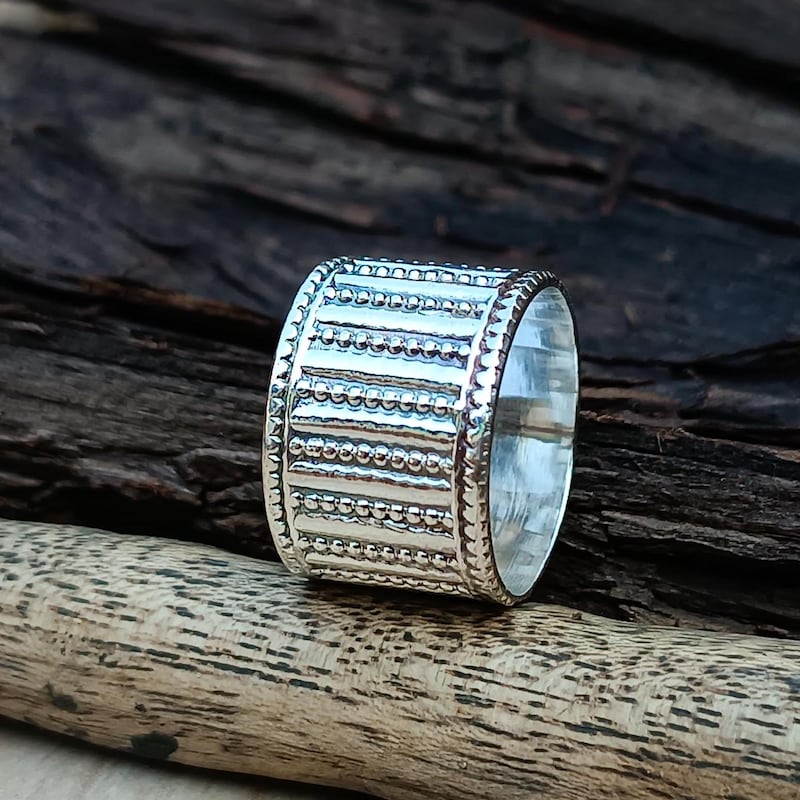 Wide Band Rings - Etsy