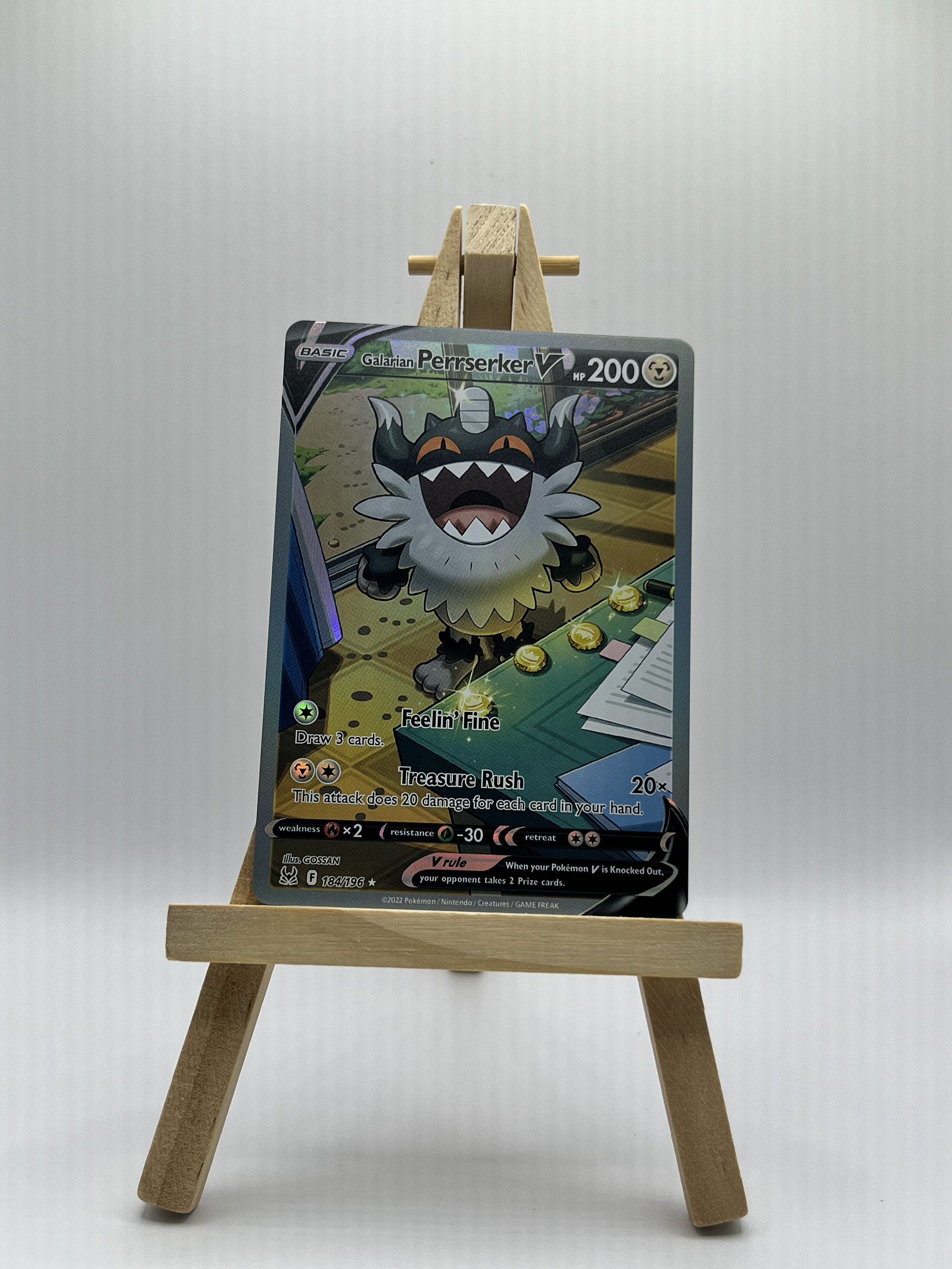 Galarian Perrserker V Alternate Full Art Swsh11 Lost Etsy