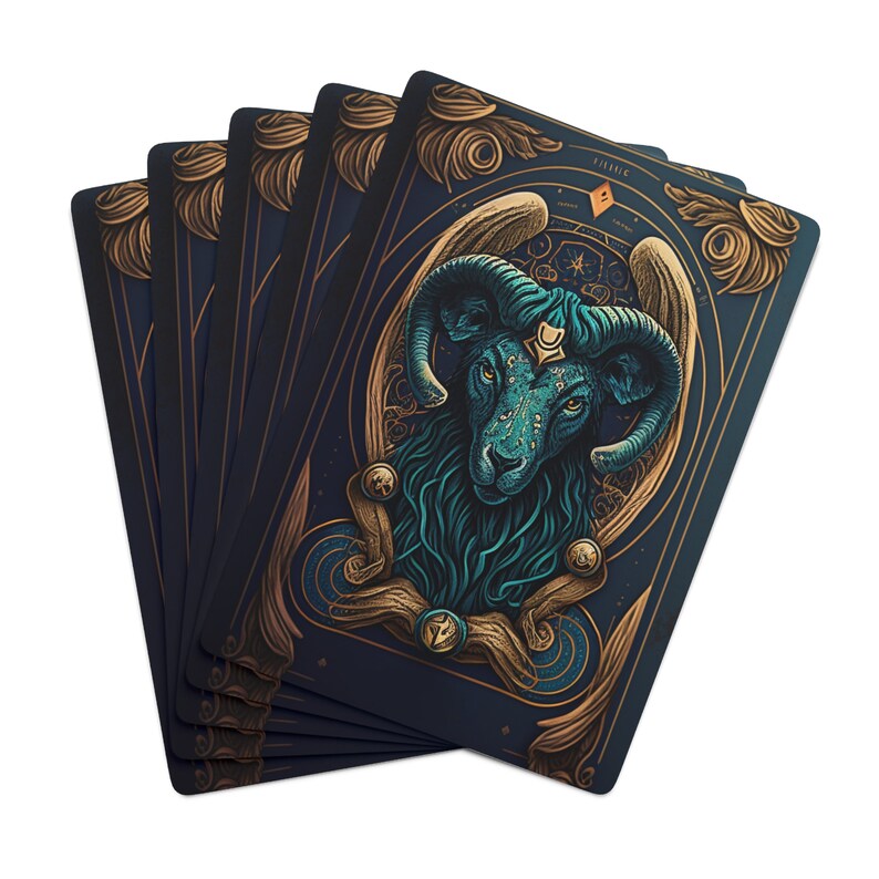 Custom Aries Deck Zodiac Tarot Card Style Playing Magic Cards - Etsy