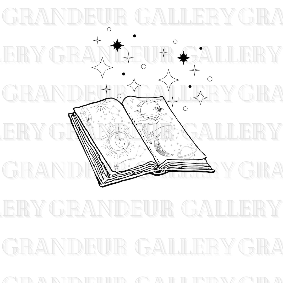 Celestial Book SVG | Stars and Astrology SVG | Stars SVG | Book ...