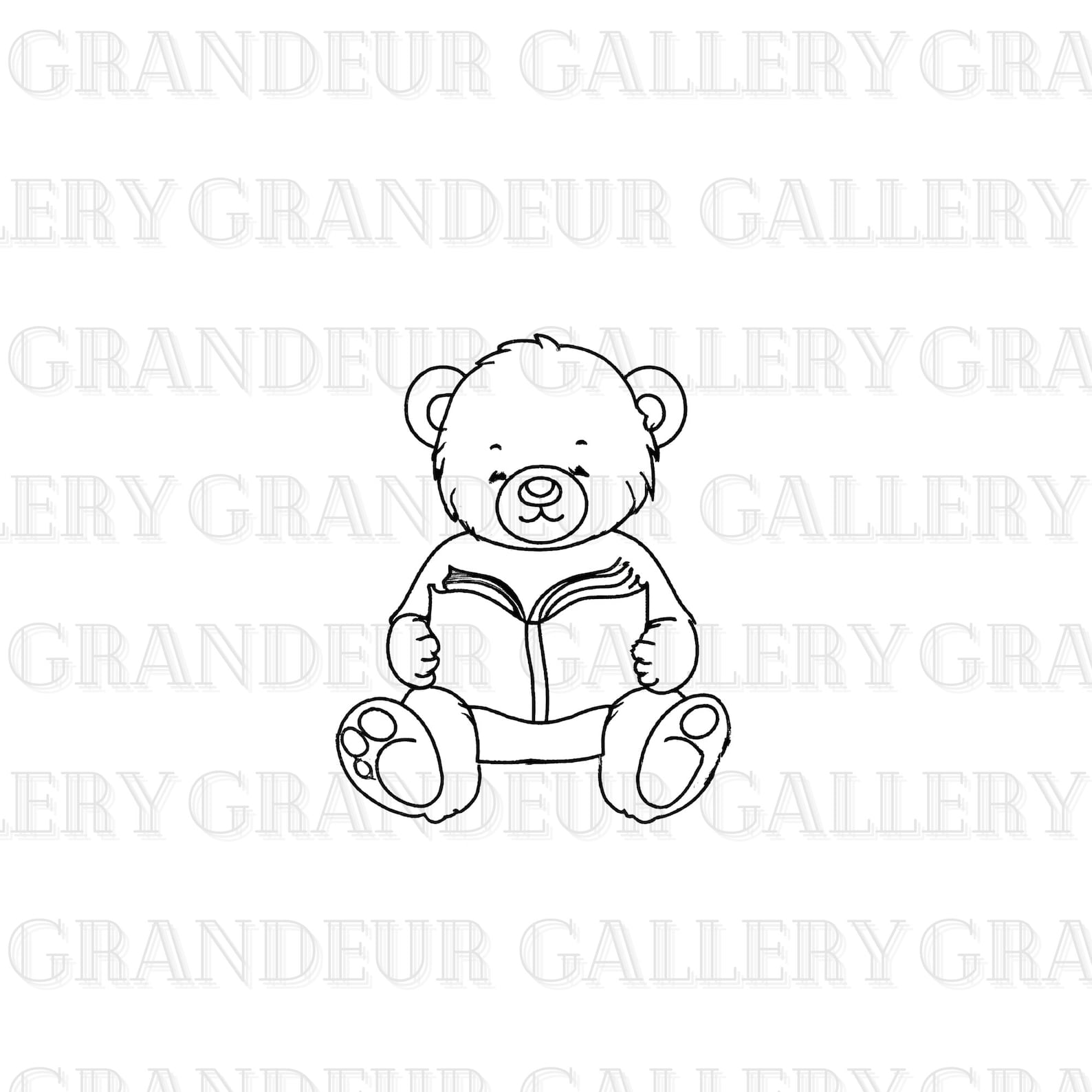 Teddy Bear Reading SVG | Teddy Bear SVG | Reading | Book SVG | Bookish ...