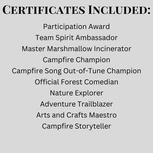 Editable Summer Camp Certificates | Personalize and Celebrate Camp ...
