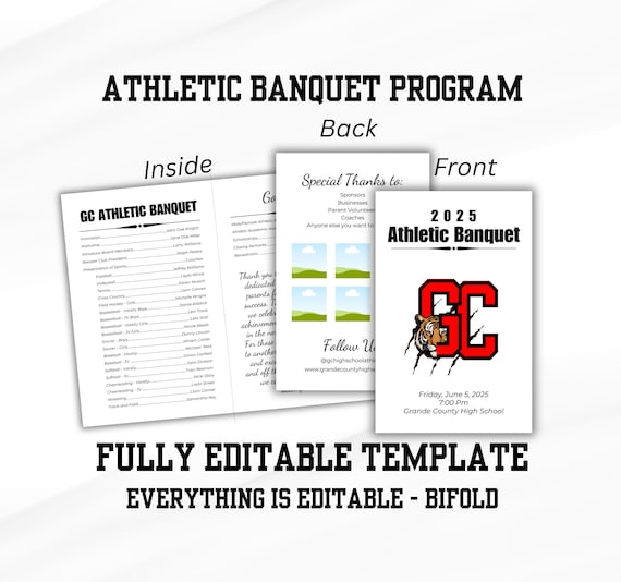 Sports Awards Banquet Program Template